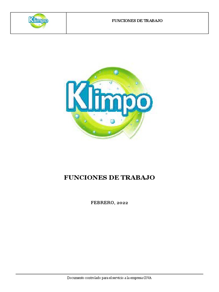 Funciones de Trabajo | PDF