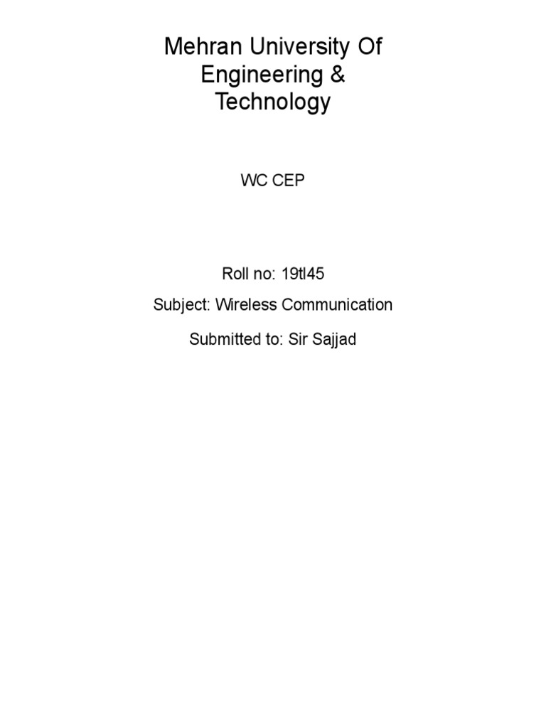Wireless Communication Cluster Design | PDF