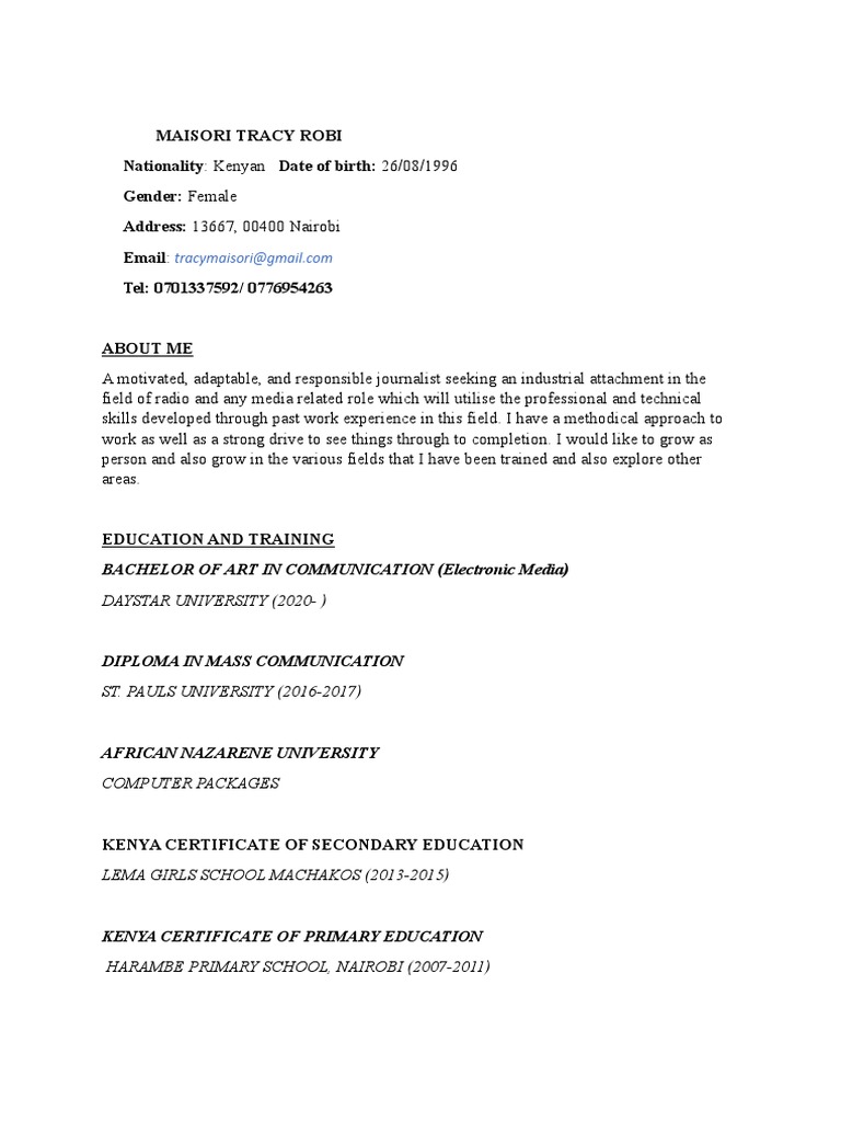 TRACY FINAL CV | PDF
