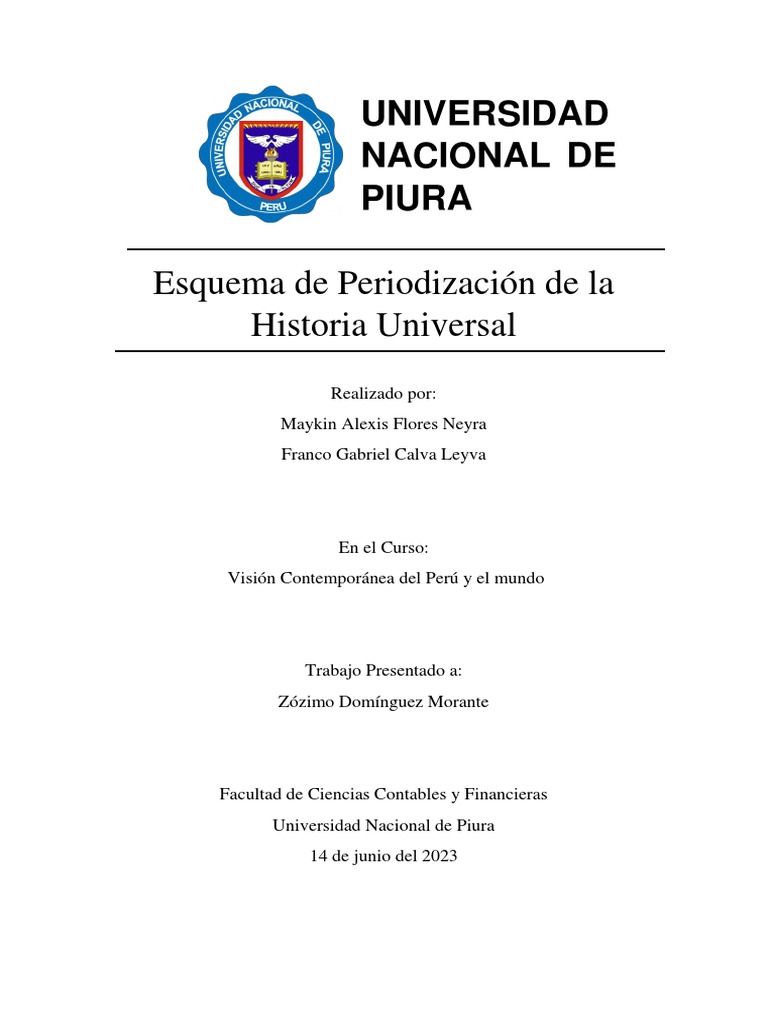 Esquema de Periodización Histórica | PDF | Science | Tiempo espacial