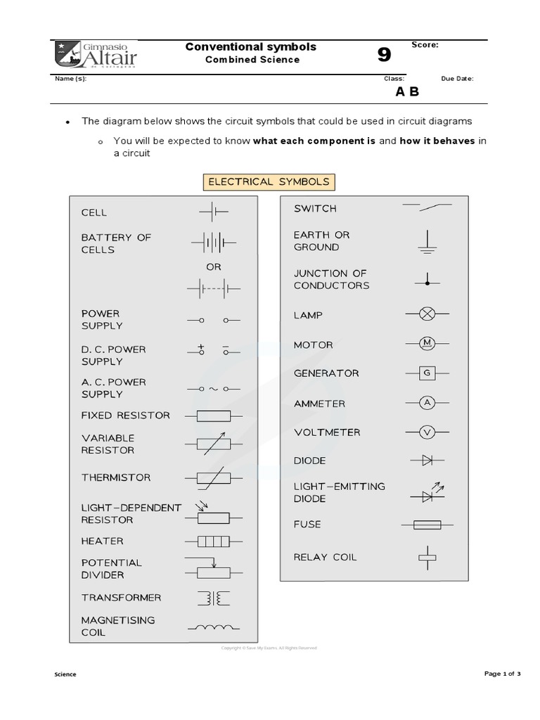Conventional Symbols Electricity | PDF