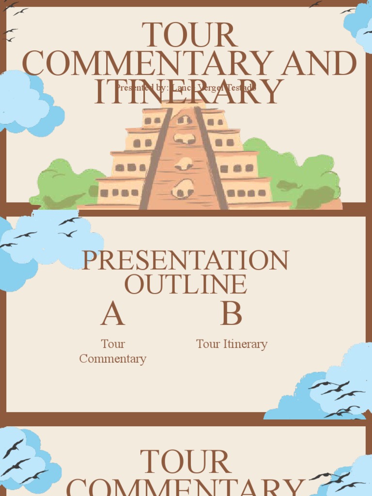 Tour Commentary and Itinerary | PDF | Guide Book