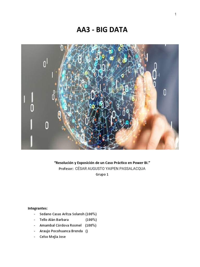 AA3 - BIG DATA Terminado | PDF | Inteligencia de negocios | Análisis