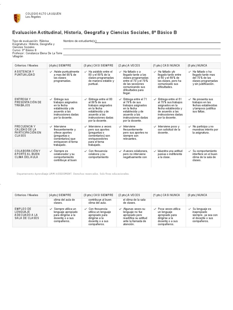 Evaluación 8vo B | PDF