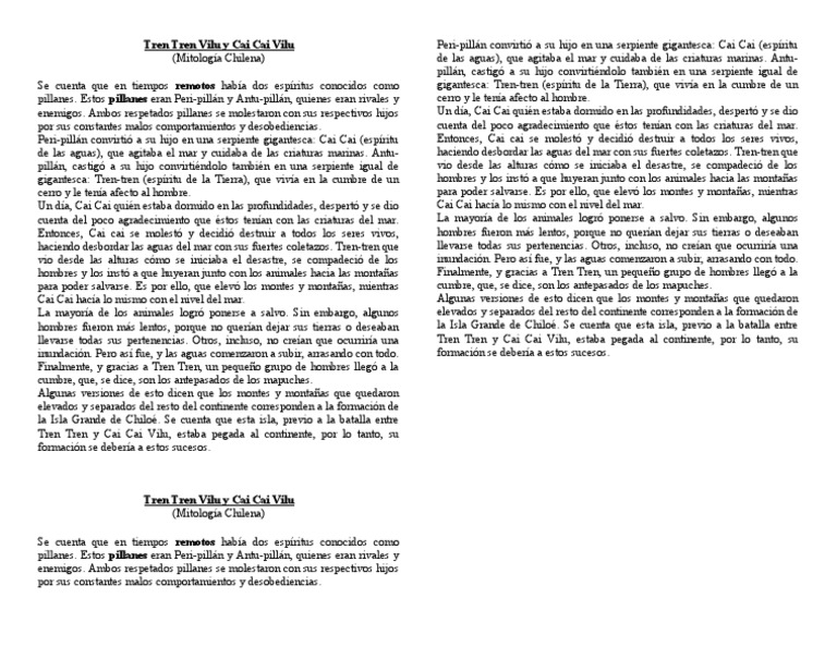 Tren Tren Vilu y Cai Cai Vilu | PDF