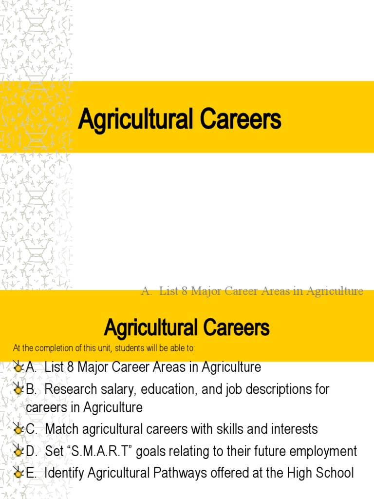 Ag Careers PPT Revised | PDF | Agriculture | Lunch