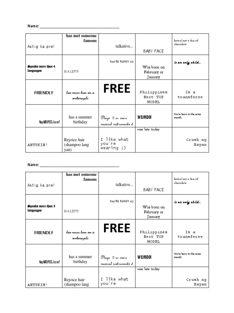 Autograph Bingo Icebreaker Game | PDF