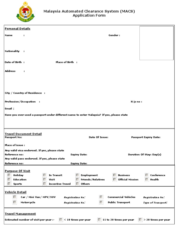 Macs Form | PDF | Passport | Government And Personhood