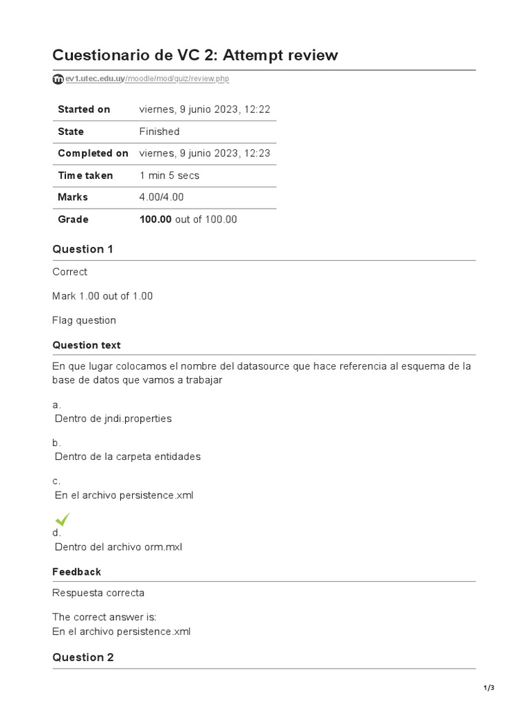 Ev1.Utec - edu.Uy-Cuestionario de VC 2 Attempt Review | PDF | Informática | Gestión de ...