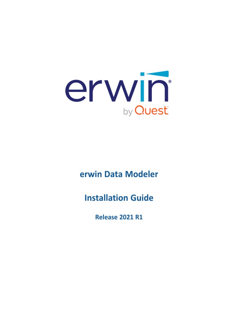 Erwin Data Modeler Installation Guide 2021 R1 Pdf Installation