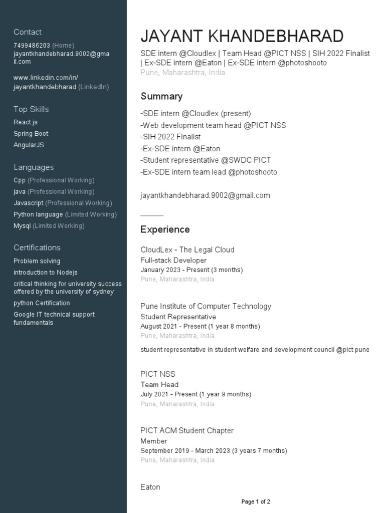 Linkedin Resume | PDF | Computing | Software Development