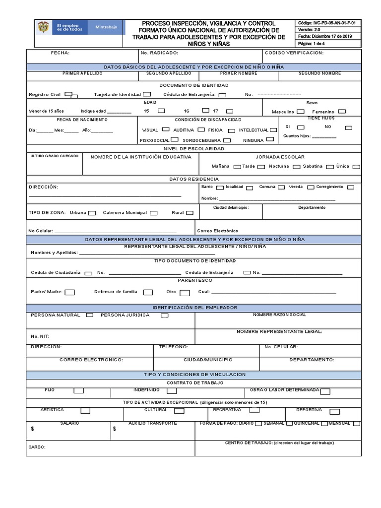 Proceso Inspección, Vigilancia Y Control Formato Único Nacional de ...
