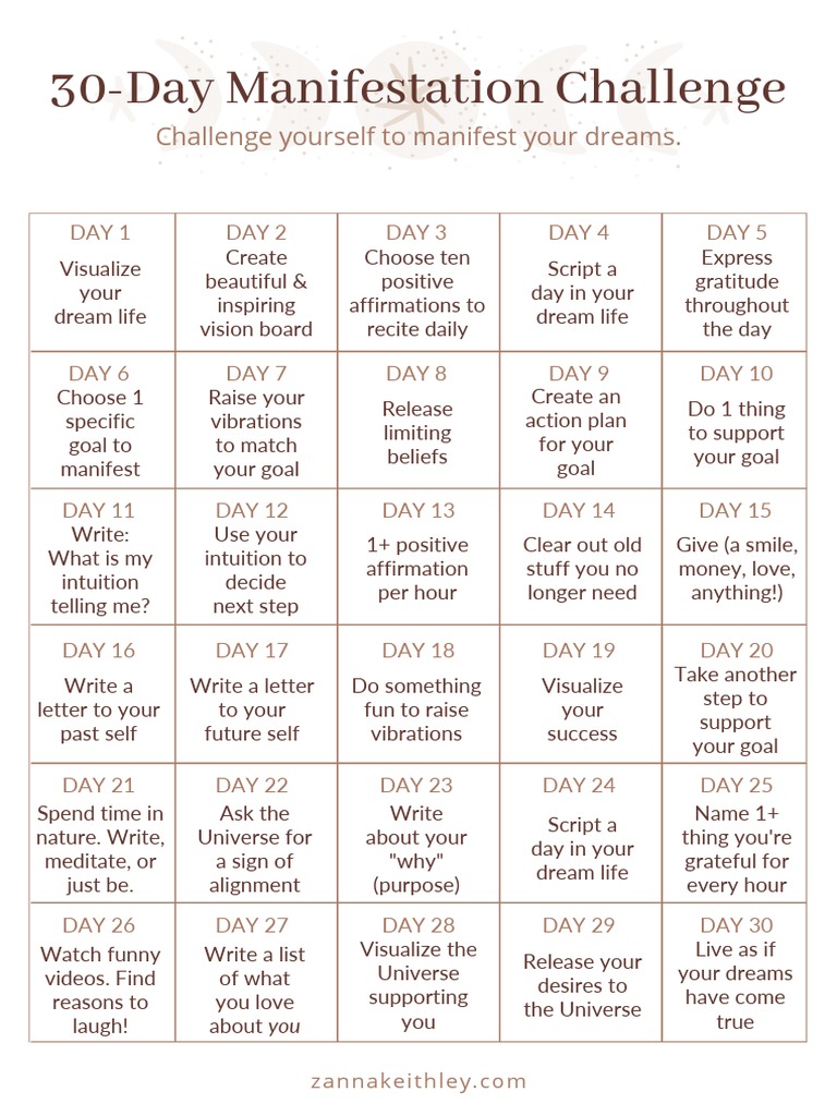 30-Day Manifestation Challenge Guide | PDF