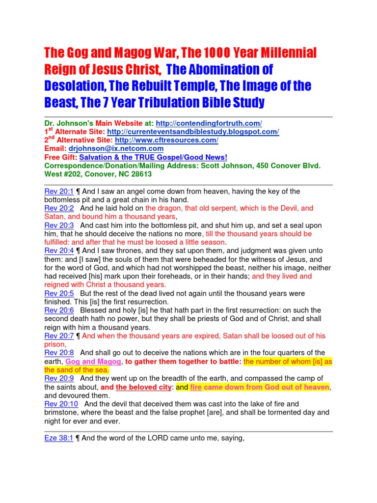 Gog and Magog War The Millennium Abomination of Des. Rebuilt Temple ...
