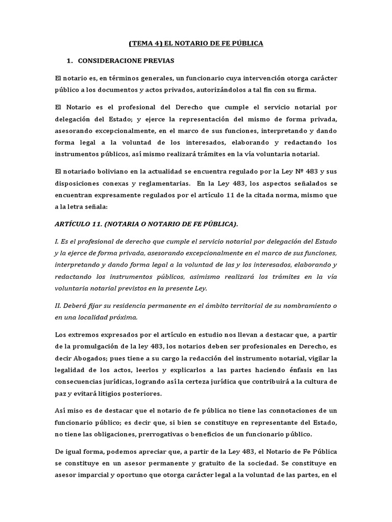 El Notario de Fe Publica | PDF | Principios éticos | Ley común