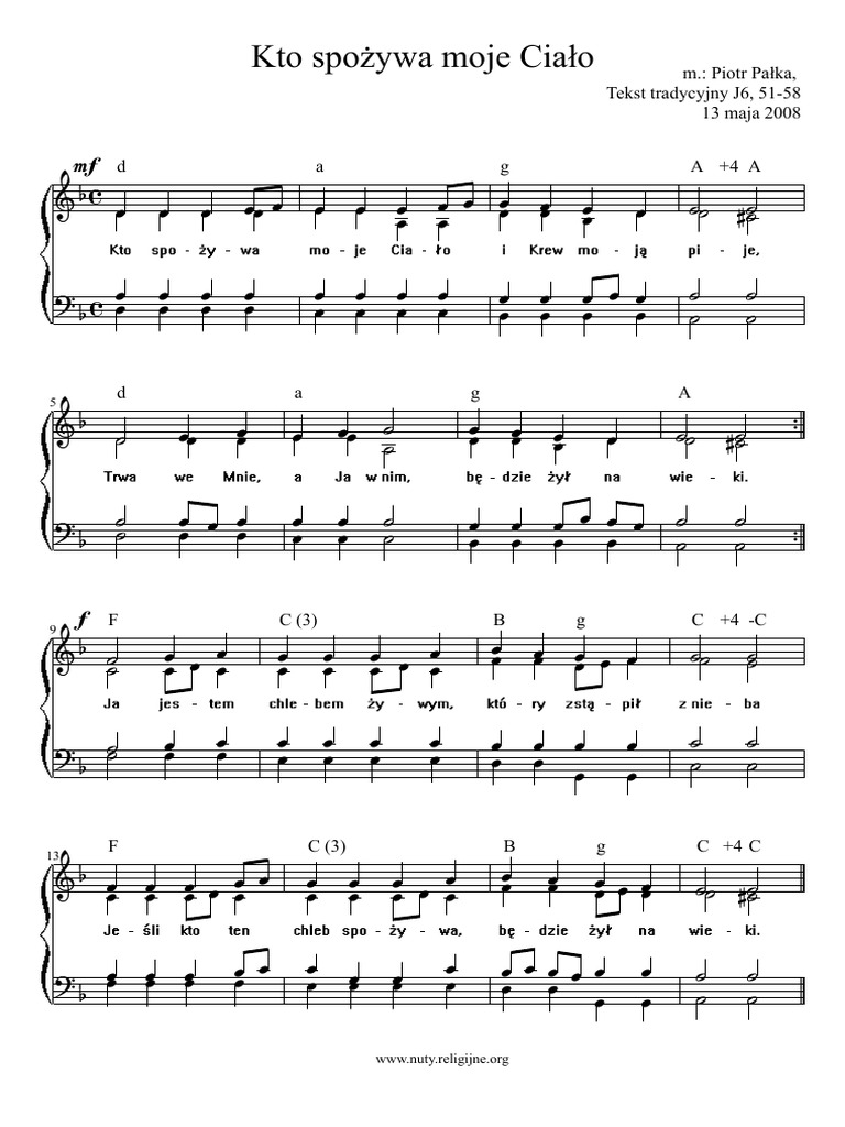 Kto Spozywa Moje Cialo 485977 1 | PDF