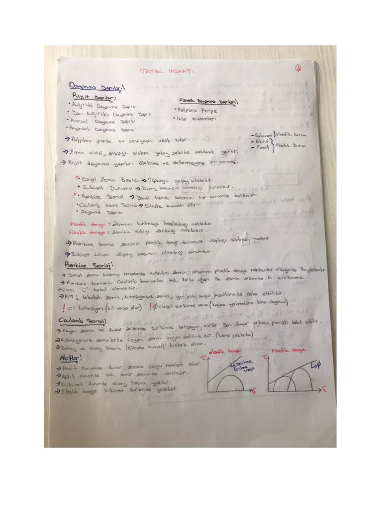 Temel İnşaatı Notlar | PDF