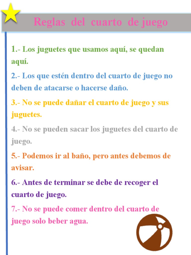 Reglas Del Cuarto de Juego | PDF