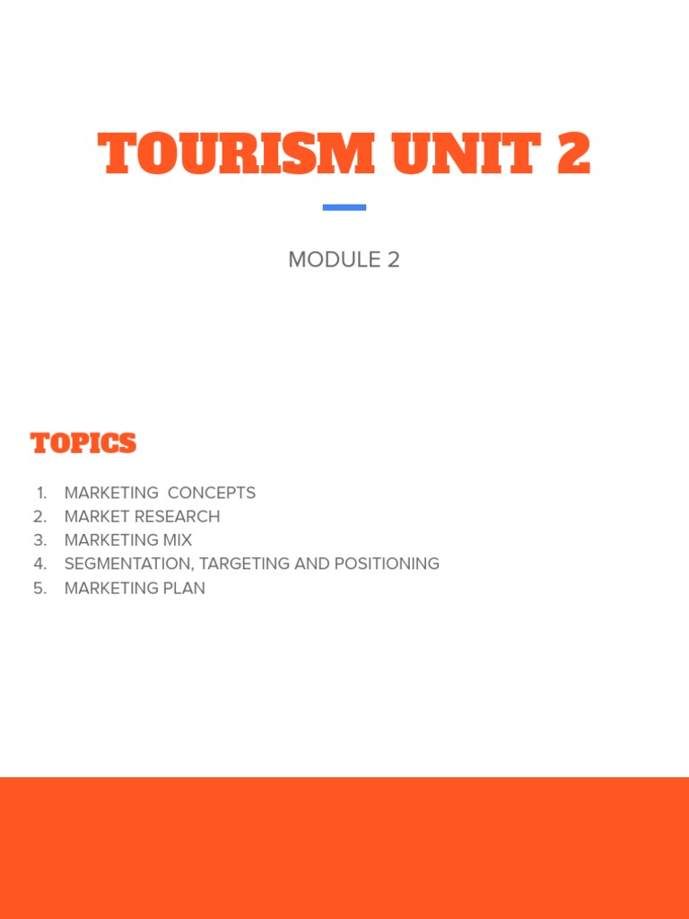 Tourism Unit 2 - Module 2 | PDF