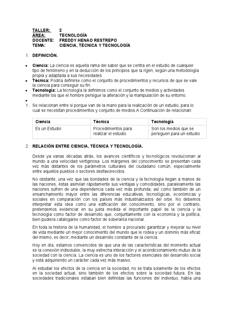 Ciencia y Tecnologia | PDF | Sociedad | Conocimiento