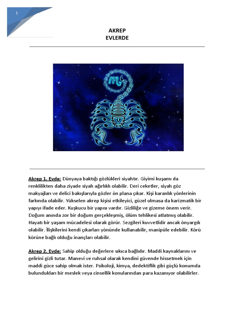 8 - Akrep Evlerde | PDF