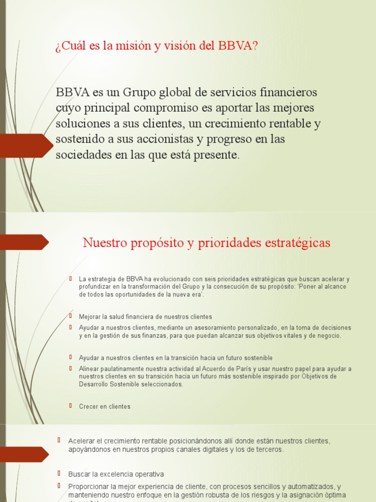 Cuál Es La Misión y Visión Del BBV | PDF | Responsabilidad social corporativa | Sustentabilidad