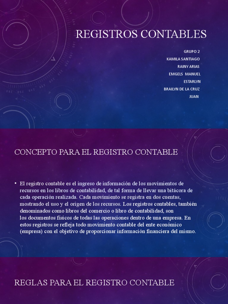 Registros Contables | PDF | Contabilidad | Servicios financieros