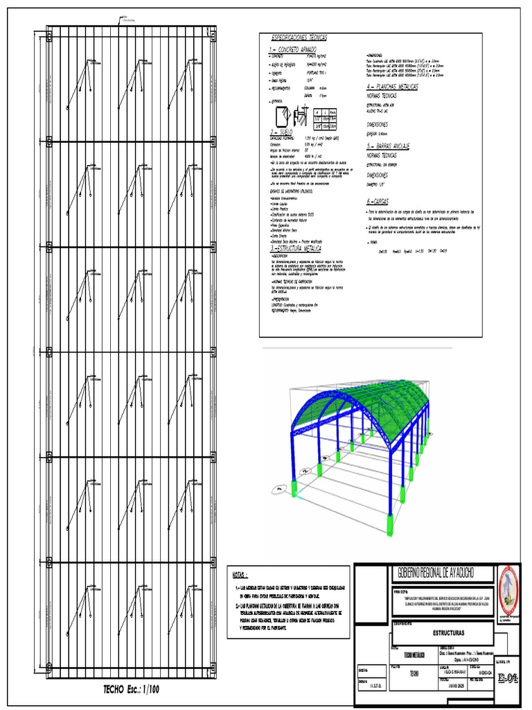Planos Estructura Vinchos e 04_a2 | PDF