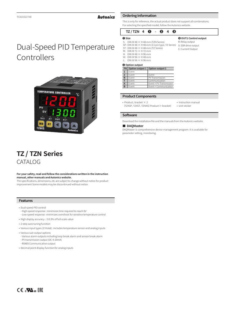 Dual-Speed PID Temperature Controllers | PDF | Electronics | Computing