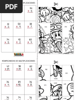 Loteria de Tablas de Multiplicar | PDF