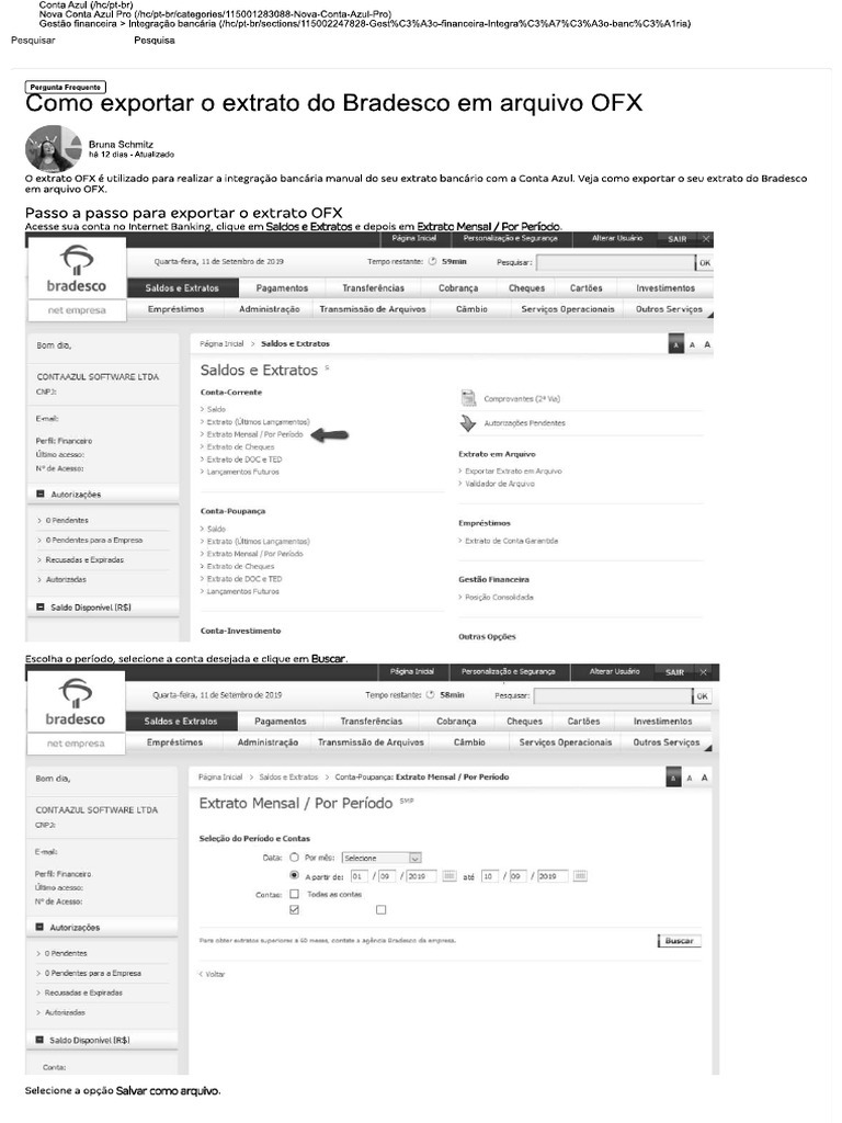 Passo A A Passo Gerar Ofx Bradesco | PDF