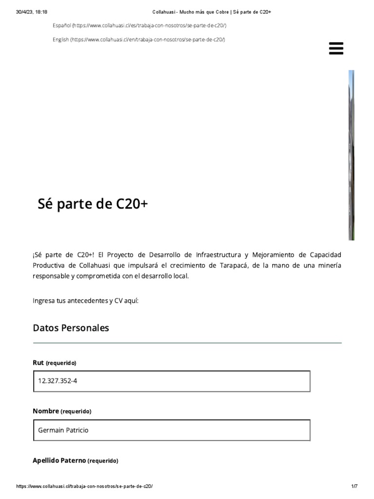 Collahuasi - Mucho más que Cobre _ Sé parte de C20+ | PDF