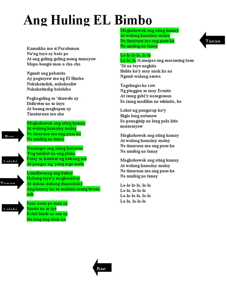 Ang Huling EL Bimbo | PDF