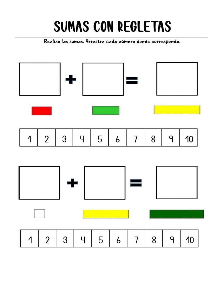 SUMAS CON REGLETAS Doc5 | PDF