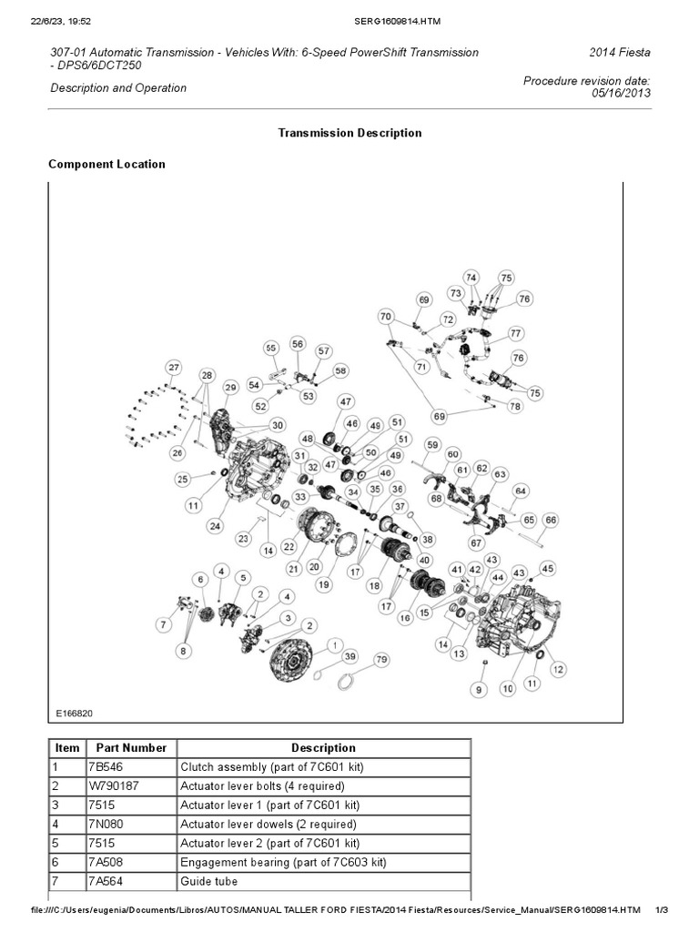 6 Speed PowerShift Transmission DPS6 Component | PDF | Motor Vehicle | Land Vehicles