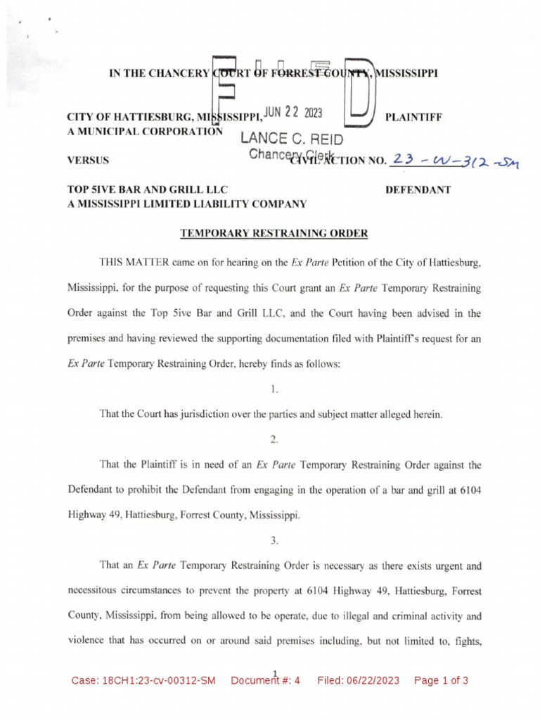 Temporary Restraining Order | PDF | Technology & Engineering