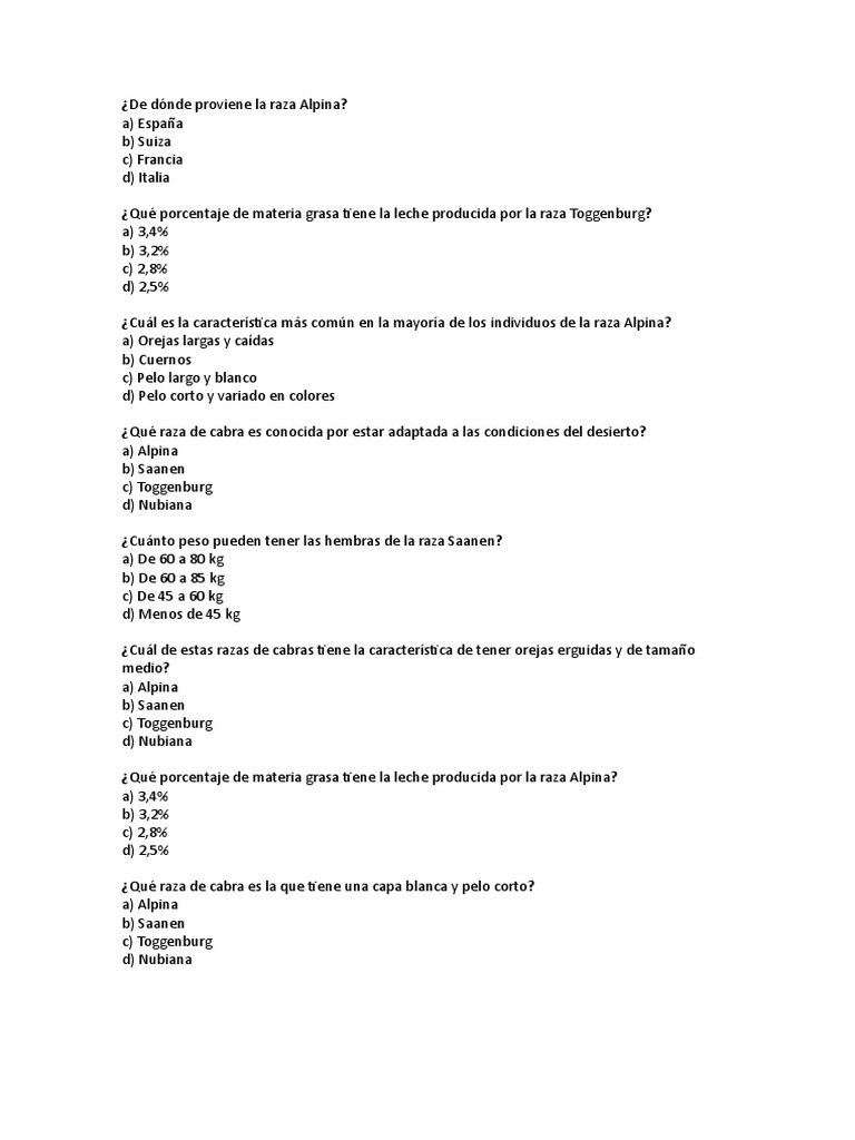 Cabras | PDF | Cabra | Animales domesticados