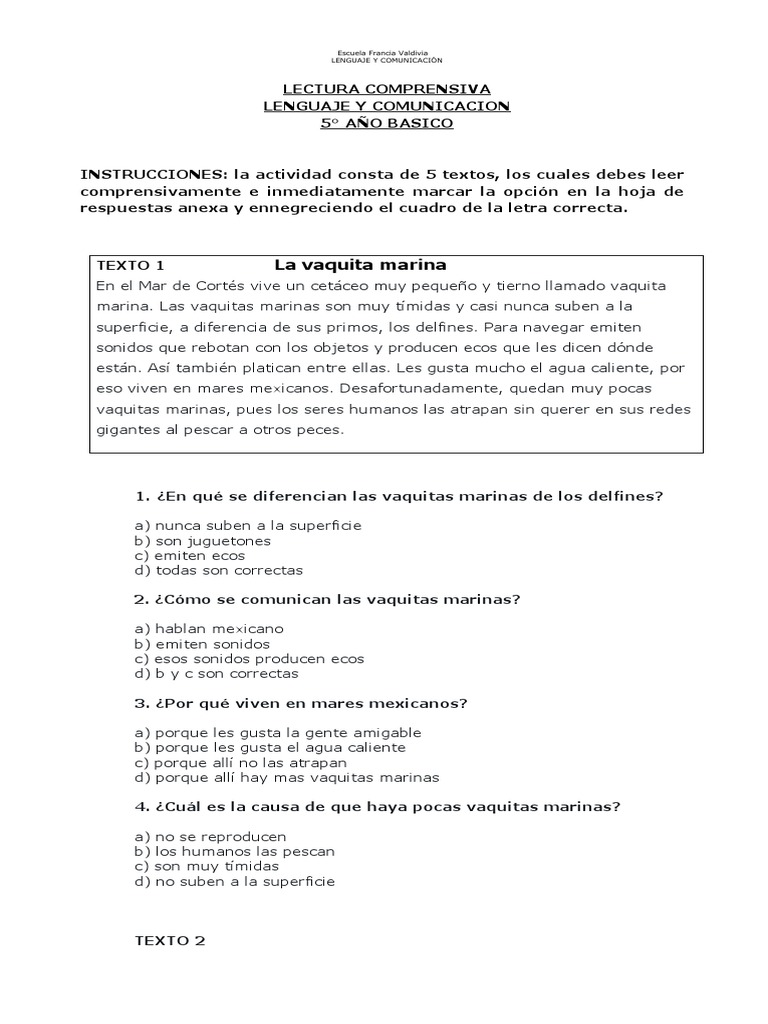 Comprension-lectora-Quinto-basico | PDF | Panes | Estrellas