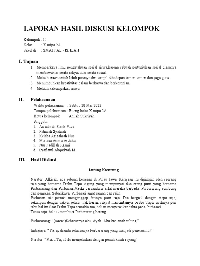 Laporan Hasil Diskusi Kelompok 2 Pdf Agama And Spiritualitas 