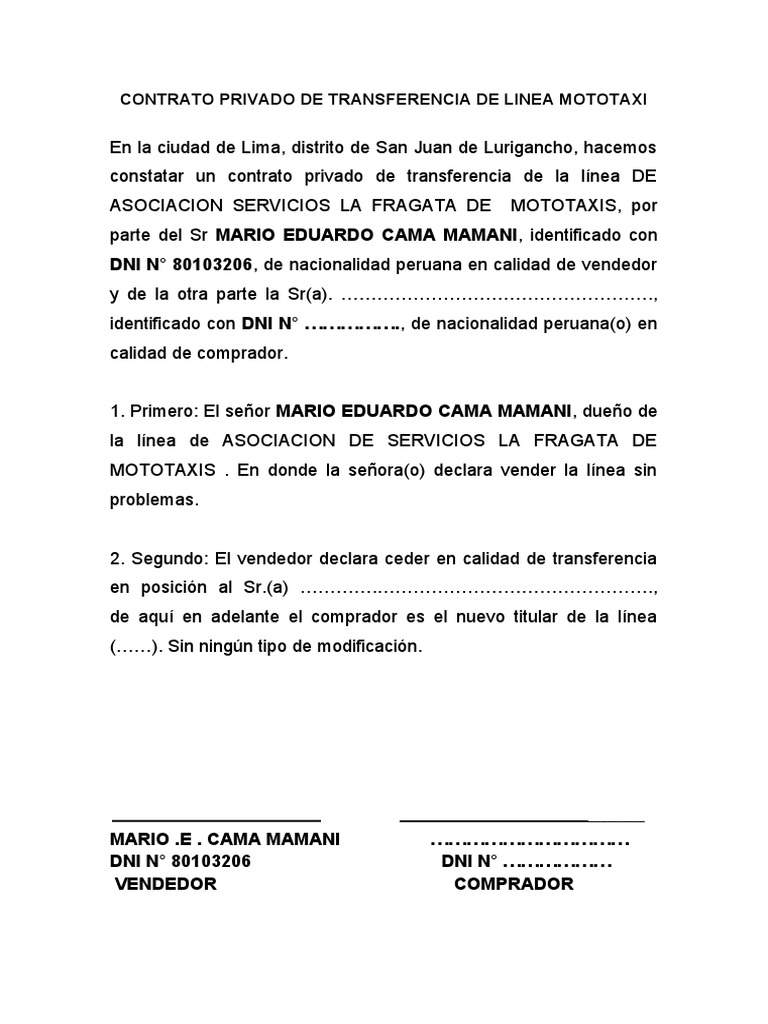 Contrato Privado | PDF