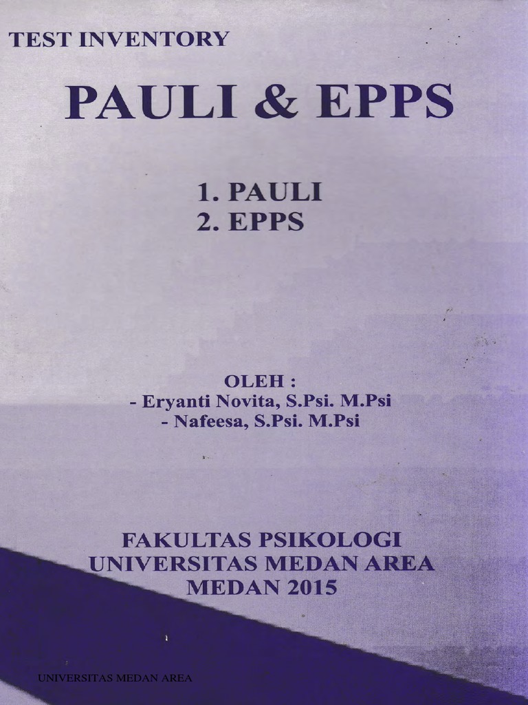 Panduan Tes Pauli & EPPS | PDF | Sains & Matematika