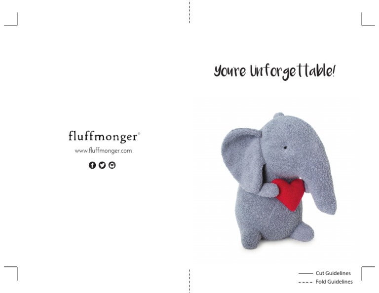 Elephant Digital Greeting Card 5x7 Fluffmonger | PDF