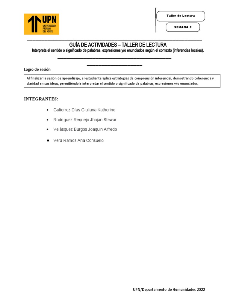 Guía S5 TL 2023-1 | PDF | Adopción | Perú