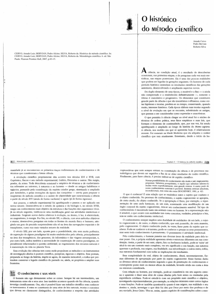 Amado Cervo & Pedro Bervian - Histórico do Método | PDF | Science ...