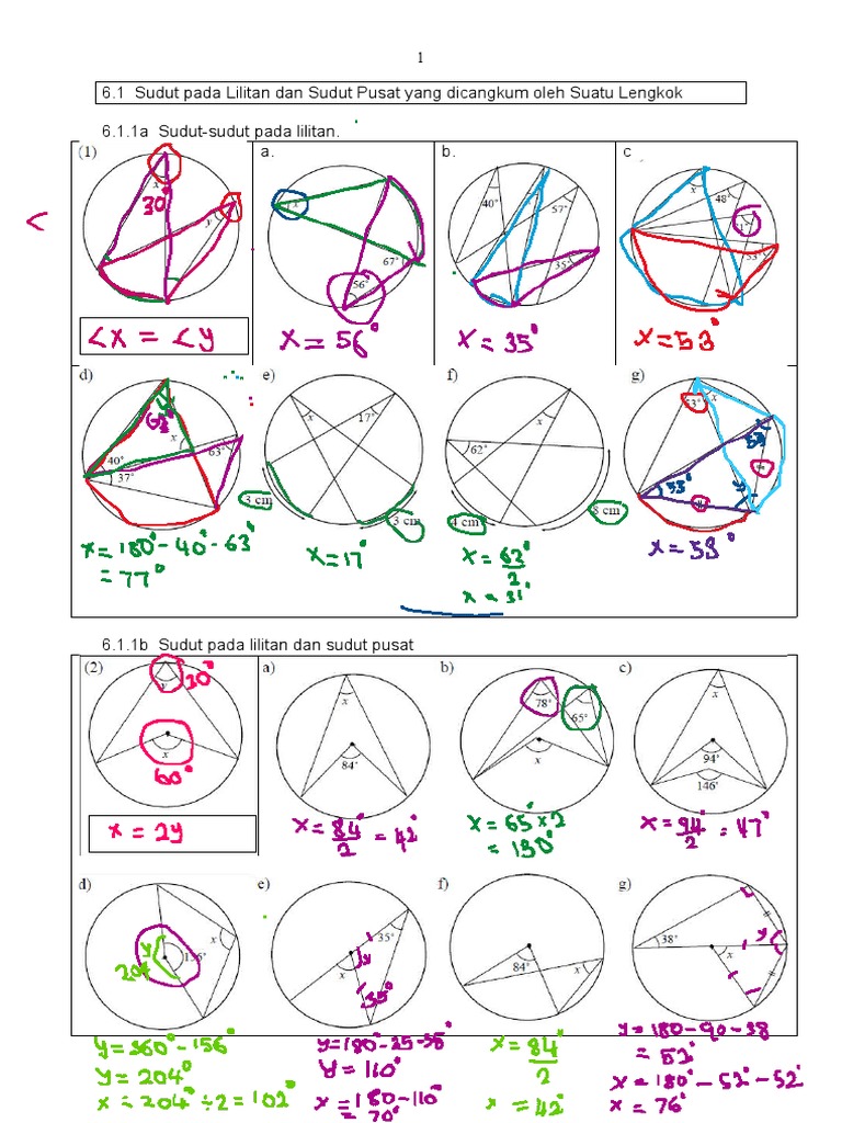 6 Sudut Dan Tangen Bagi Bulatan | PDF