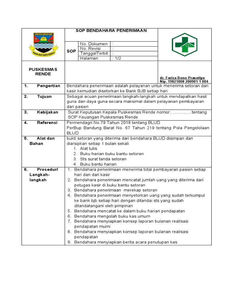 Sop Penerimaan | PDF