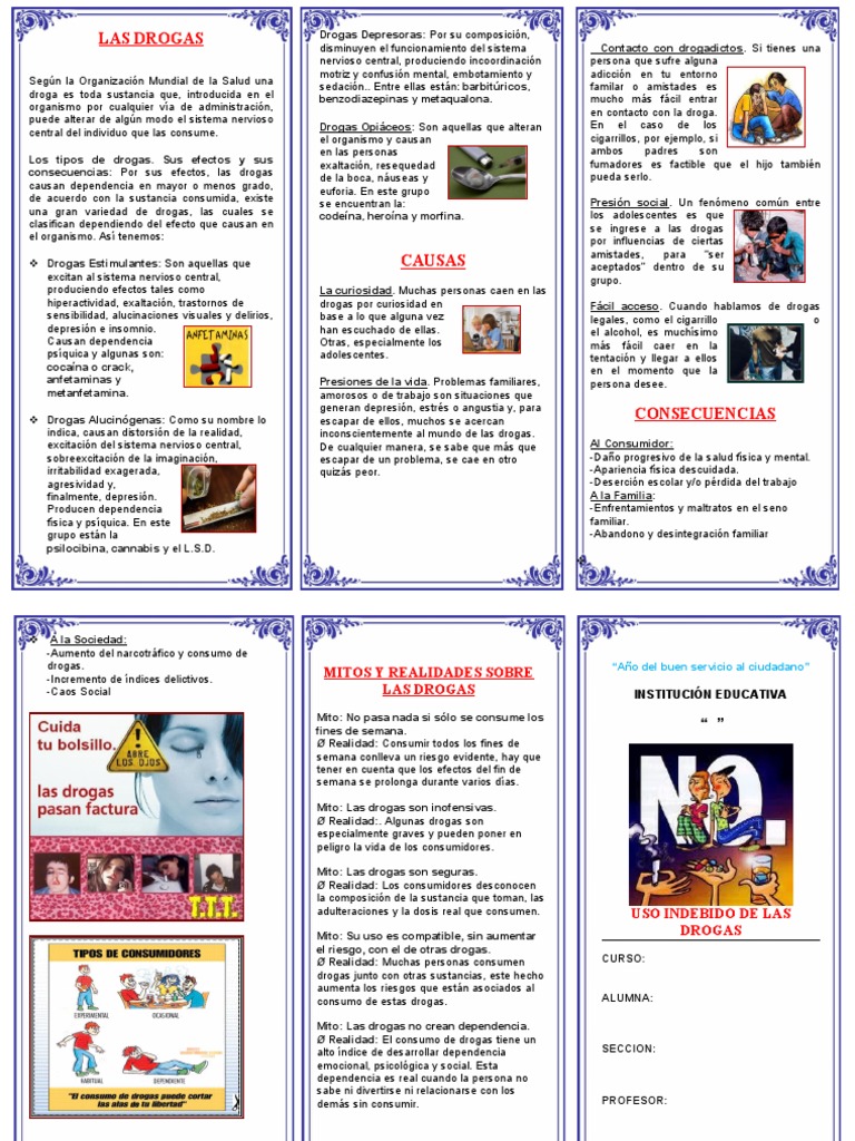 Triptico De Las Drogas Bien Pdf