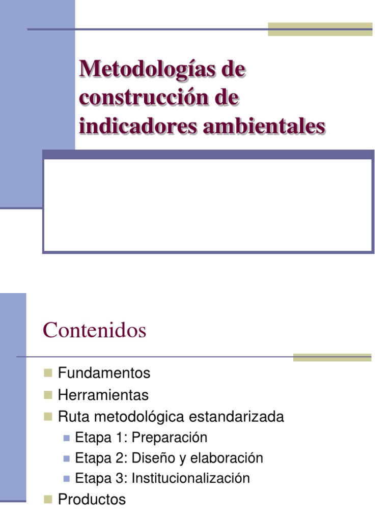 Metodologías de Construcción de Indicadores Ambientales | PDF | Sustentabilidad | Entorno natural