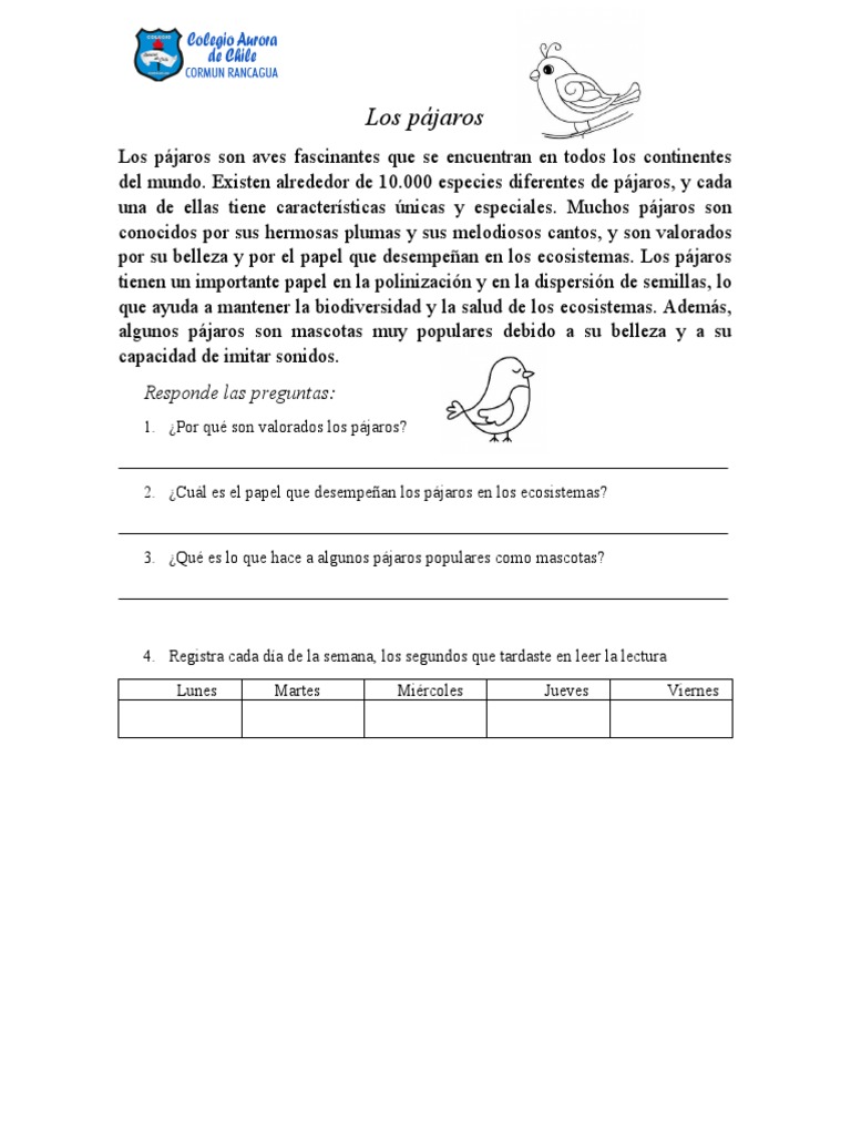 Importancia y Belleza de los Pájaros | PDF | Ciencia y matemáticas