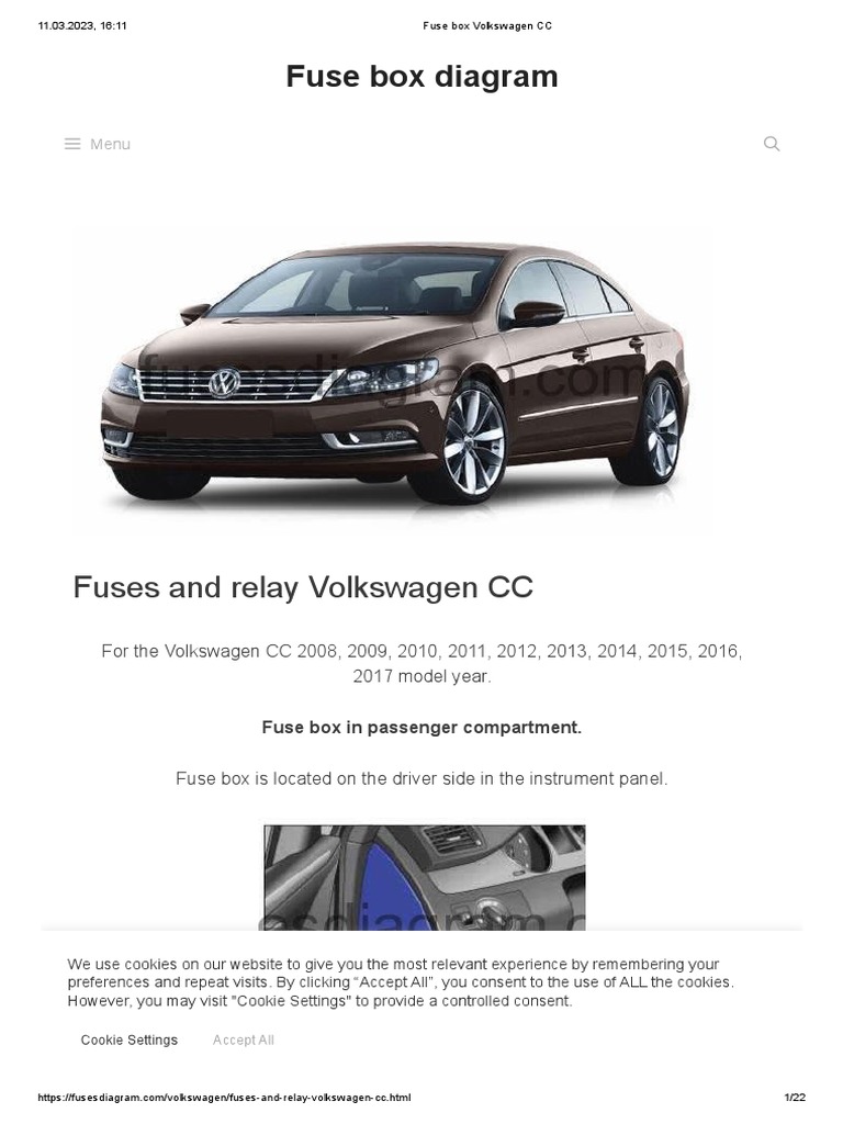 Fuse Box Volkswagen CC | PDF | Relay | Electrical Engineering